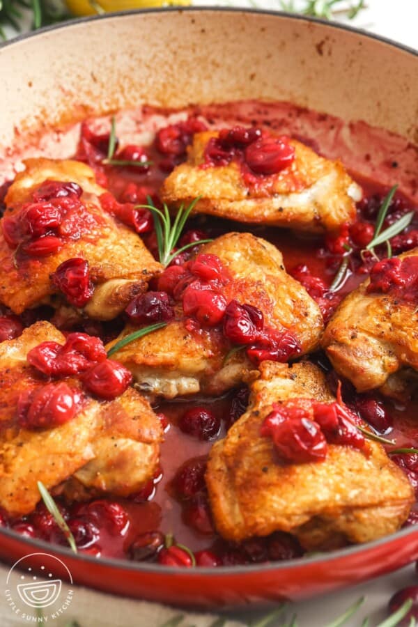 Cranberry Chicken Thighs - Little Sunny Kitchen