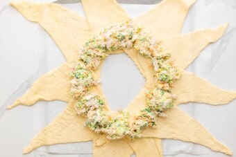 Cheesy Chicken And Broccoli Crescent Ring - Little Sunny Kitchen