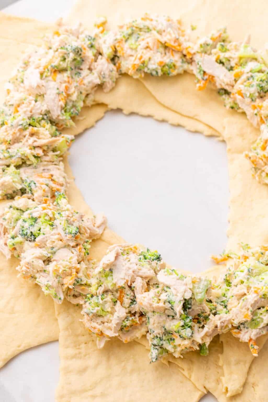 Cheesy Chicken And Broccoli Crescent Ring - Little Sunny Kitchen