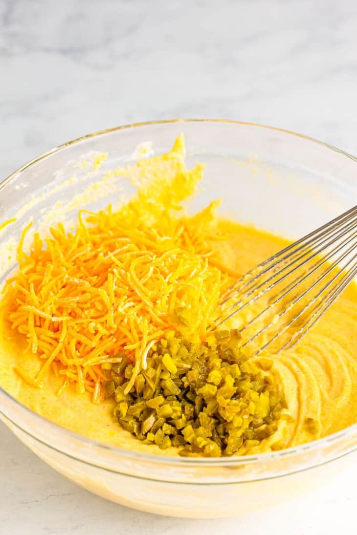 Hand Dipped Jalapeno Cheddar Corn Dogs - Little Sunny Kitchen