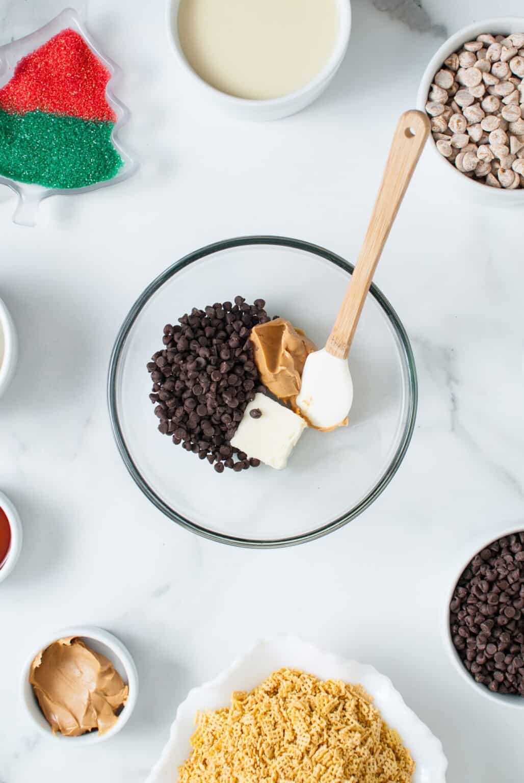 Puppy Chow Christmas Microwave Fudge - Little Sunny Kitchen