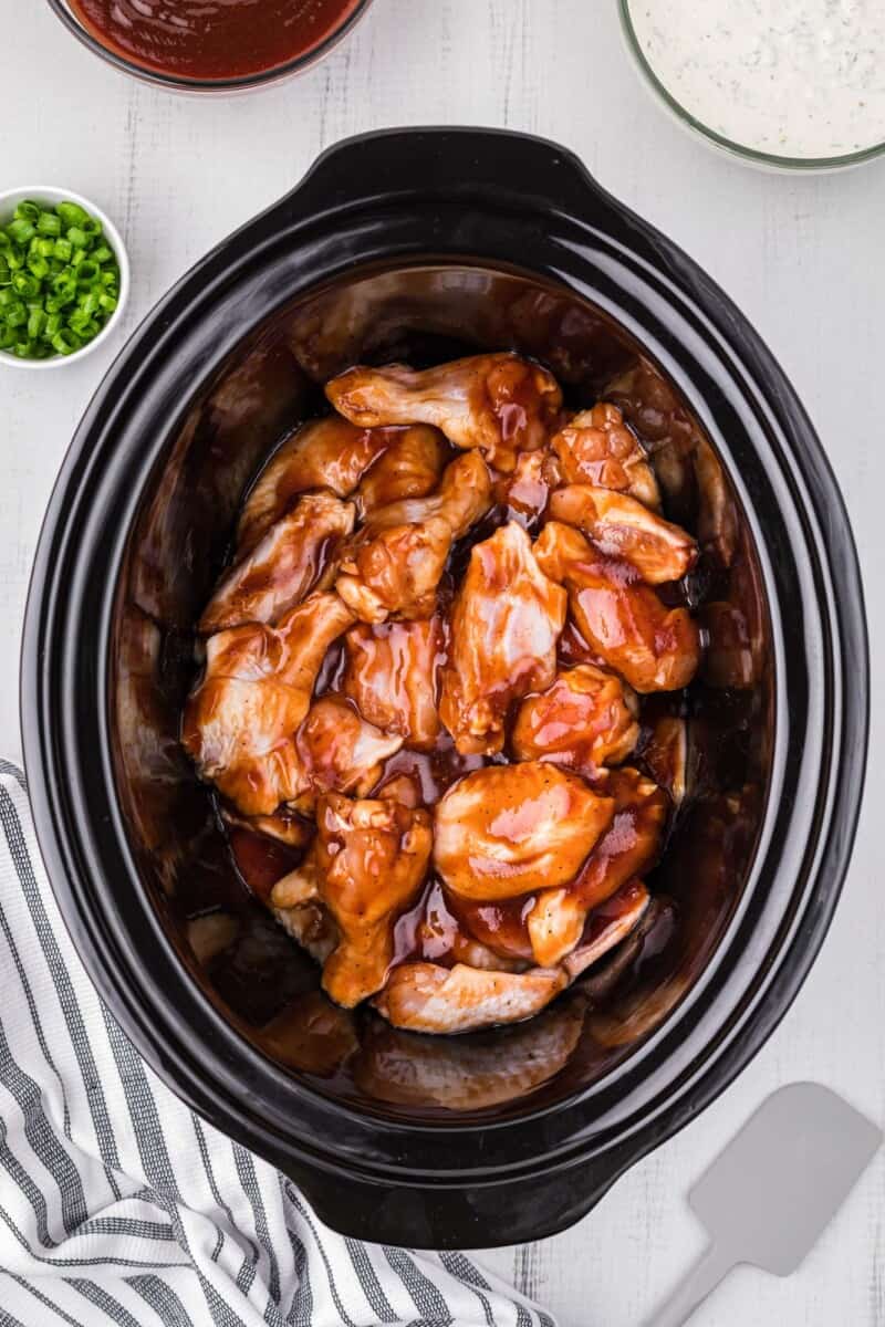 Slow Cooker Chicken Wings - Little Sunny Kitchen