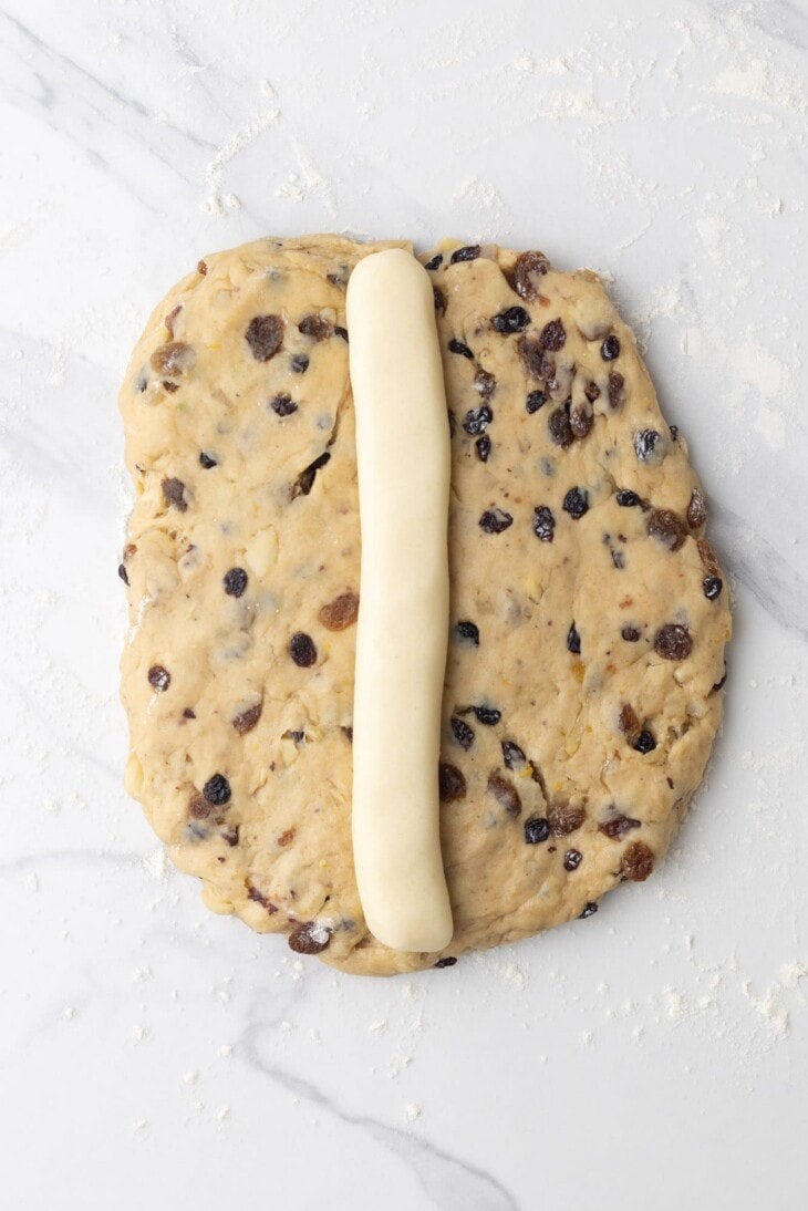 German Stollen With Marzipan