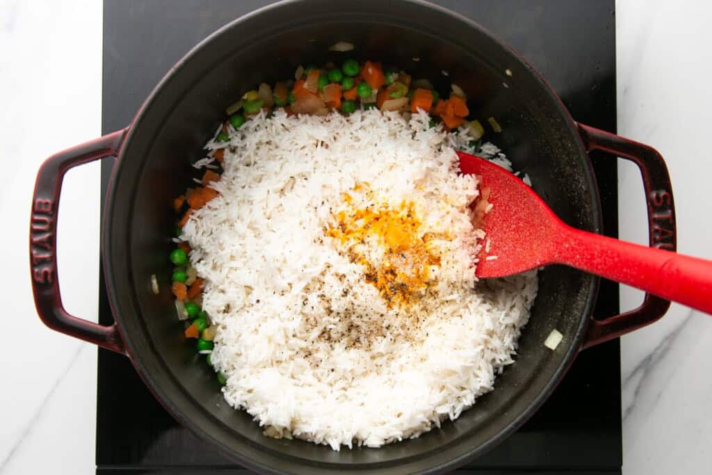 Easy Vegetable Rice Recipe - Little Sinny Kitchen