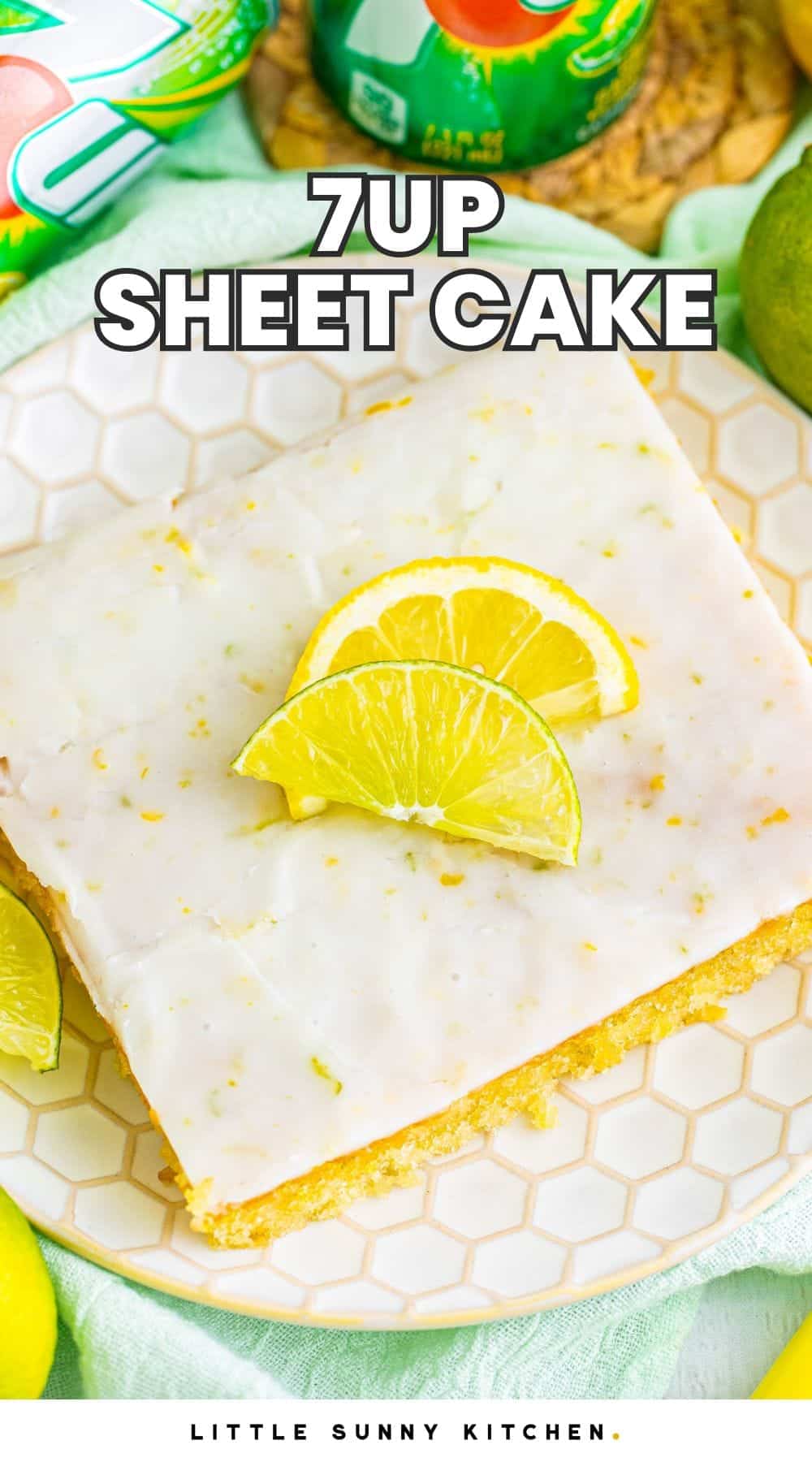 Sheet Pan 7Up Cake Recipe - Little Sunny Kitchen