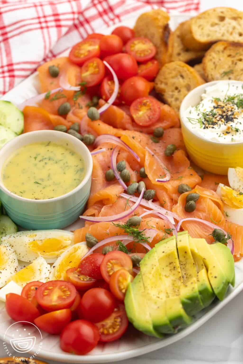 Easy Smoked Salmon Platter - Little Sunny Kitchen