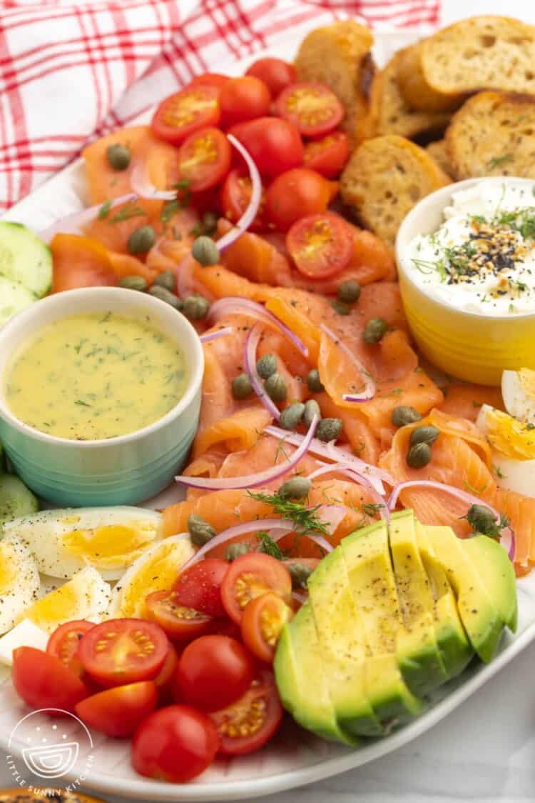 Easy Smoked Salmon Platter - Little Sunny Kitchen