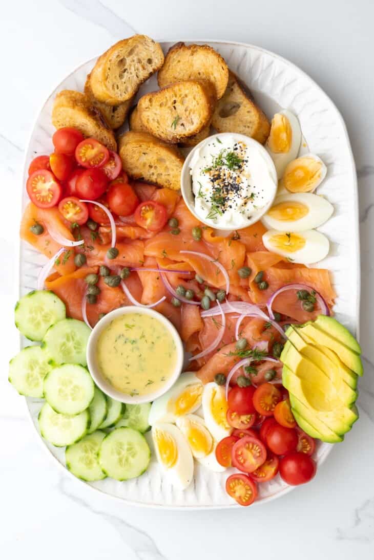Easy Smoked Salmon Platter - Little Sunny Kitchen