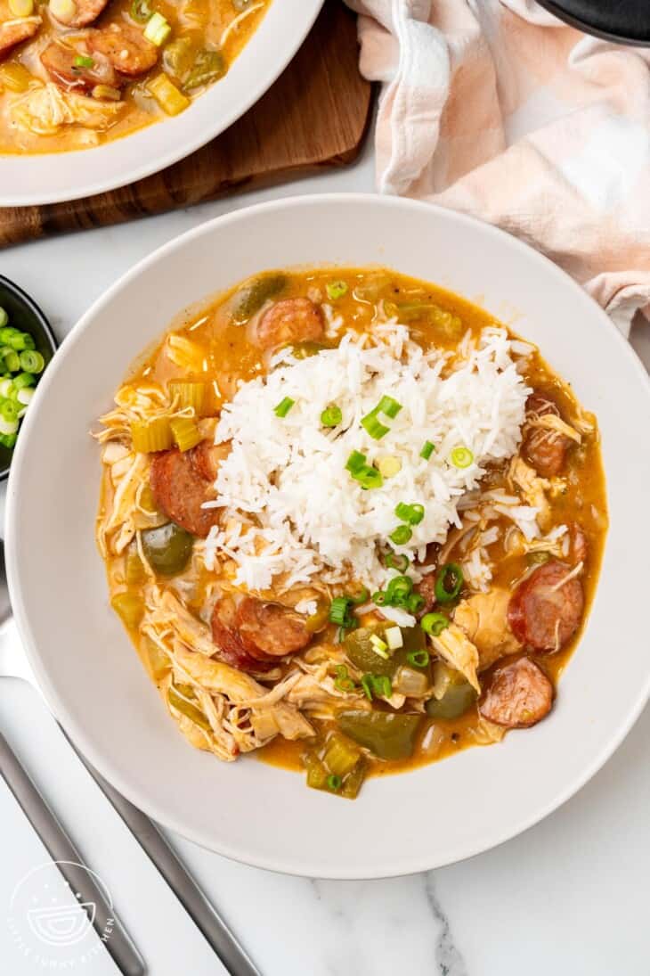 Easy Chicken and Sausage Gumbo - Little Sunny Kitchen