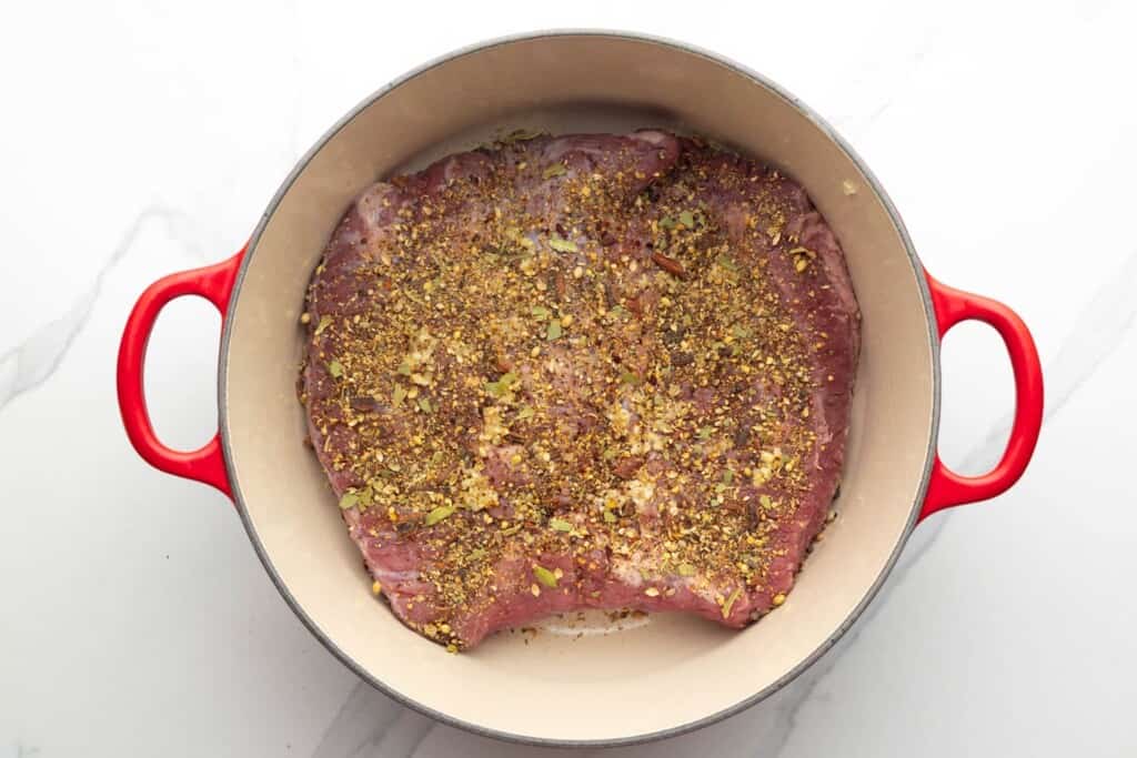 Stovetop Dutch Oven Corned Beef - Little Sunny Kitchen