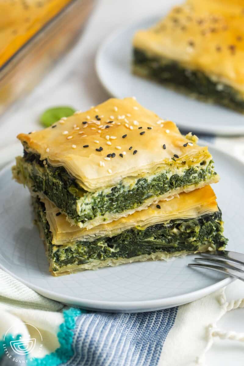 Spanakopita Greek Spinach Pie - Little Sunny Kitchen