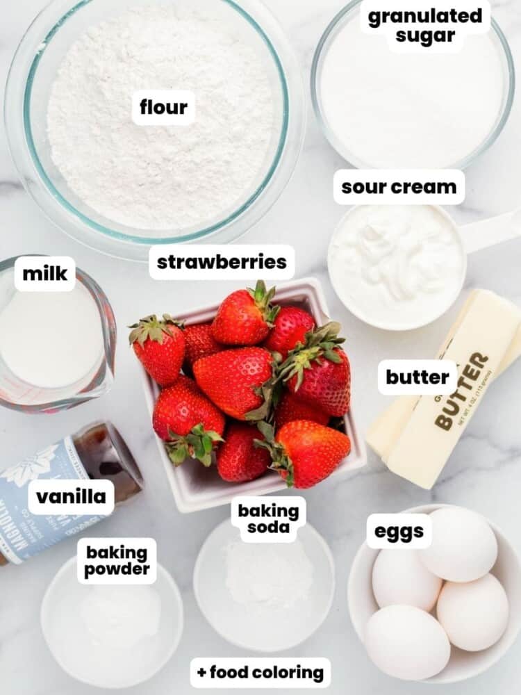 Strawberry Layer Cake - Little Sunny Kitchen