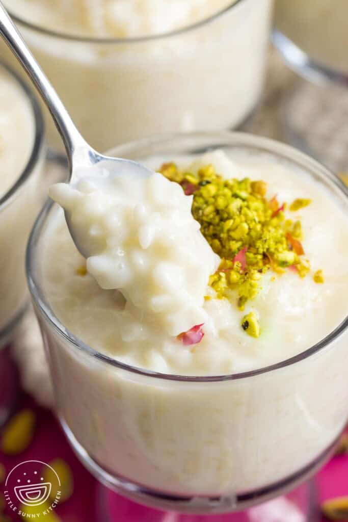 Creamy Lebanese Rice Pudding (Riz Bi Haleeb) - Little Sunny Kitchen