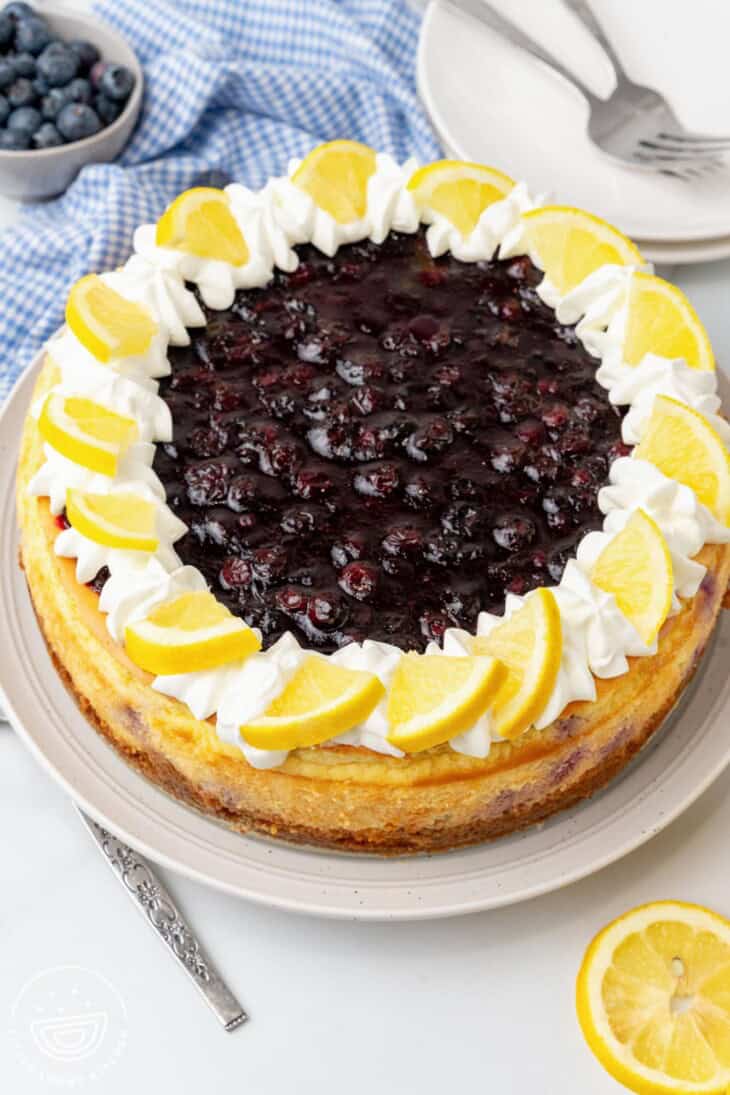 Lemon Blueberry Cheesecake - Little Sunny Kitchen