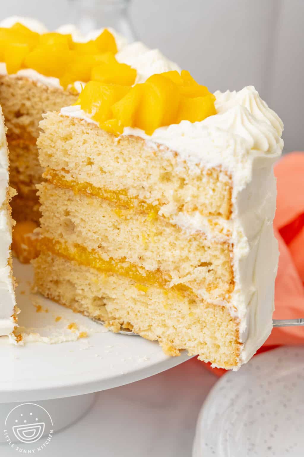 Simple Fresh Mango Cake - Little Sunny Kitchen