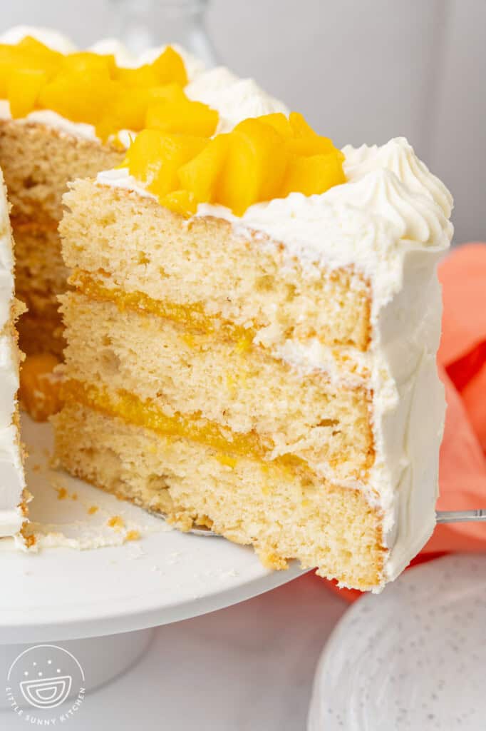 Simple Fresh Mango Cake - Little Sunny Kitchen