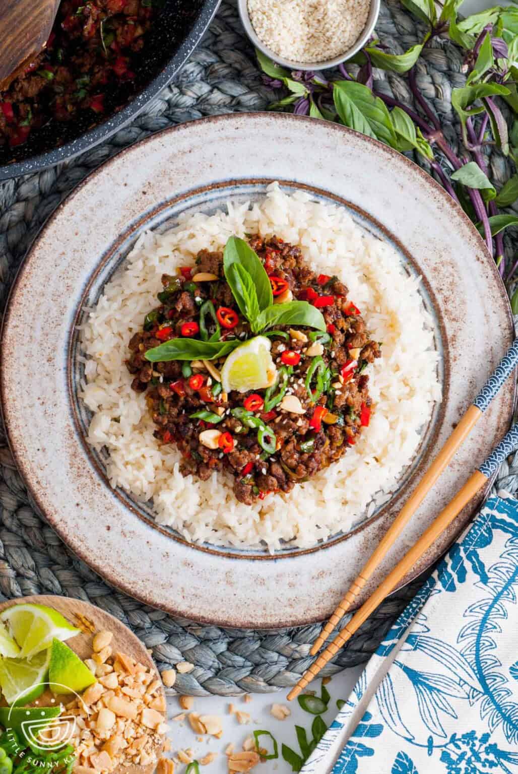 Pad Kra Pao (Thai Beef Stir Fry) - Little Sunny Kitchen