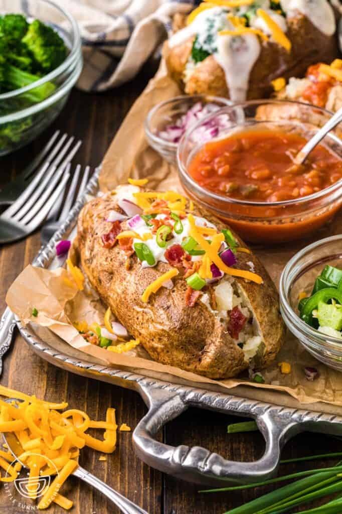 Baked Potato Bar With Toppings - Little Sunny Kitchen