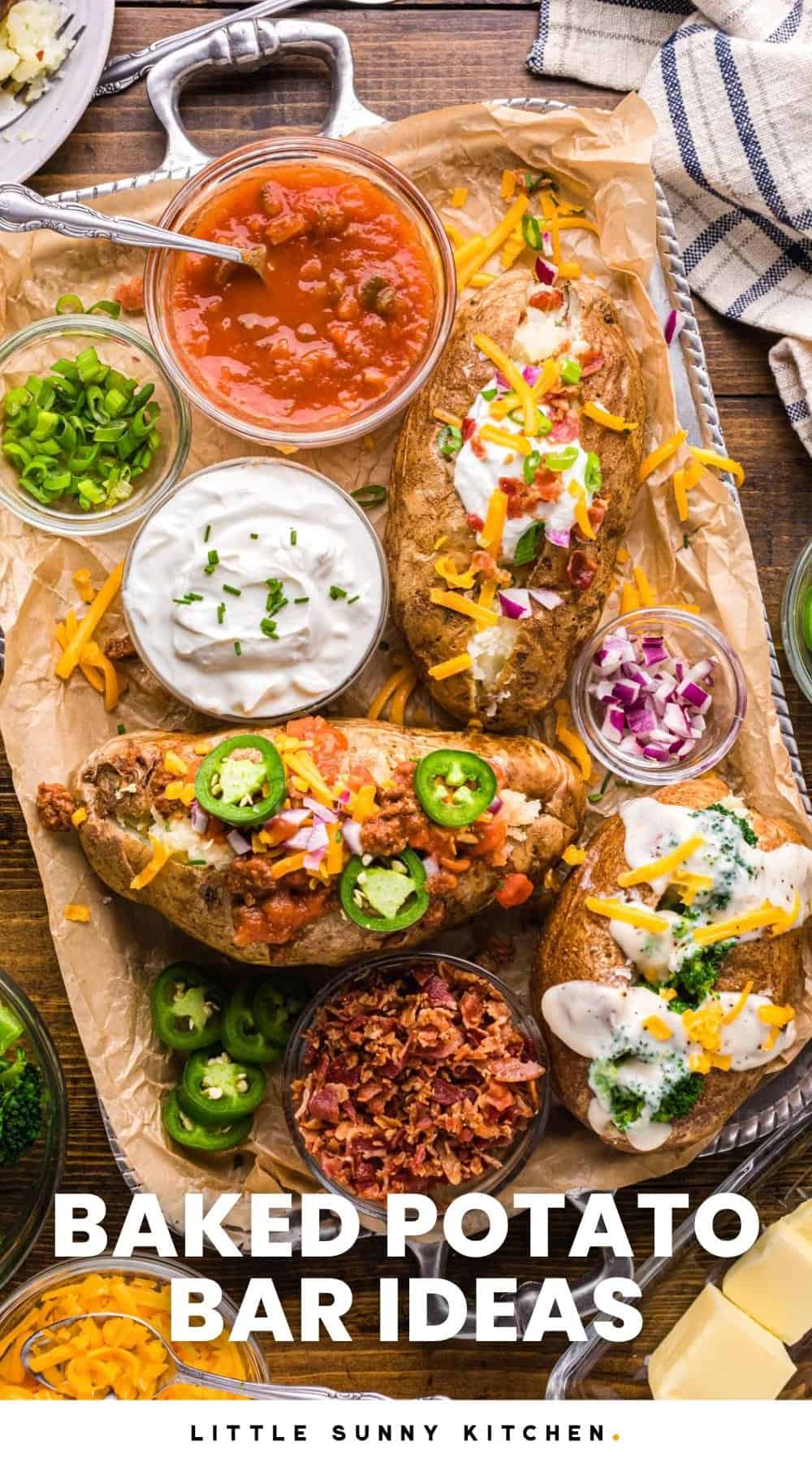 Baked Potato Bar With Toppings - Little Sunny Kitchen
