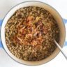 Mujadara with Bulgur Recipe (Lentils & Bulgur Pilaf)