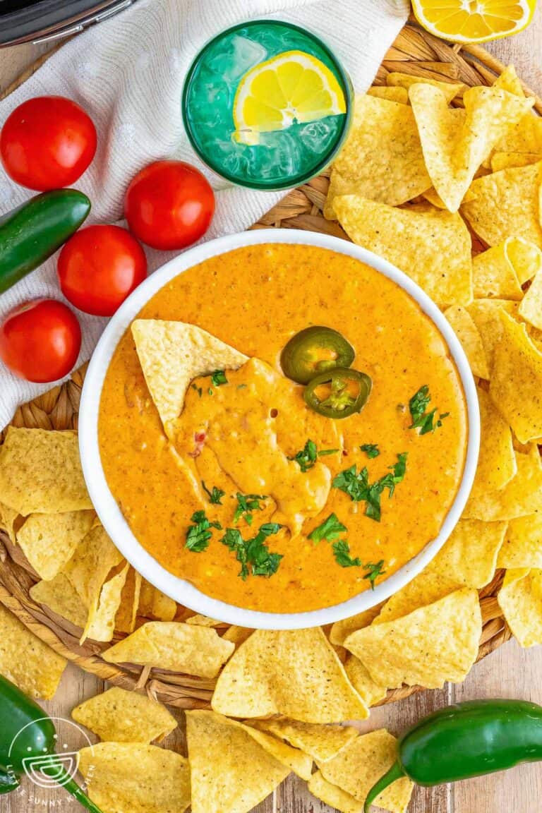 Slow Cooker Queso Dip - Little Sunny Kitchen