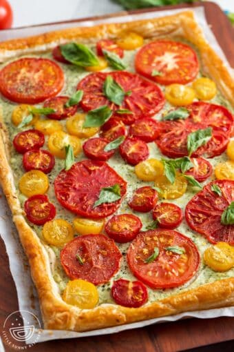 Easy Tomato Tart Recipe - Little Sunny Kitchen