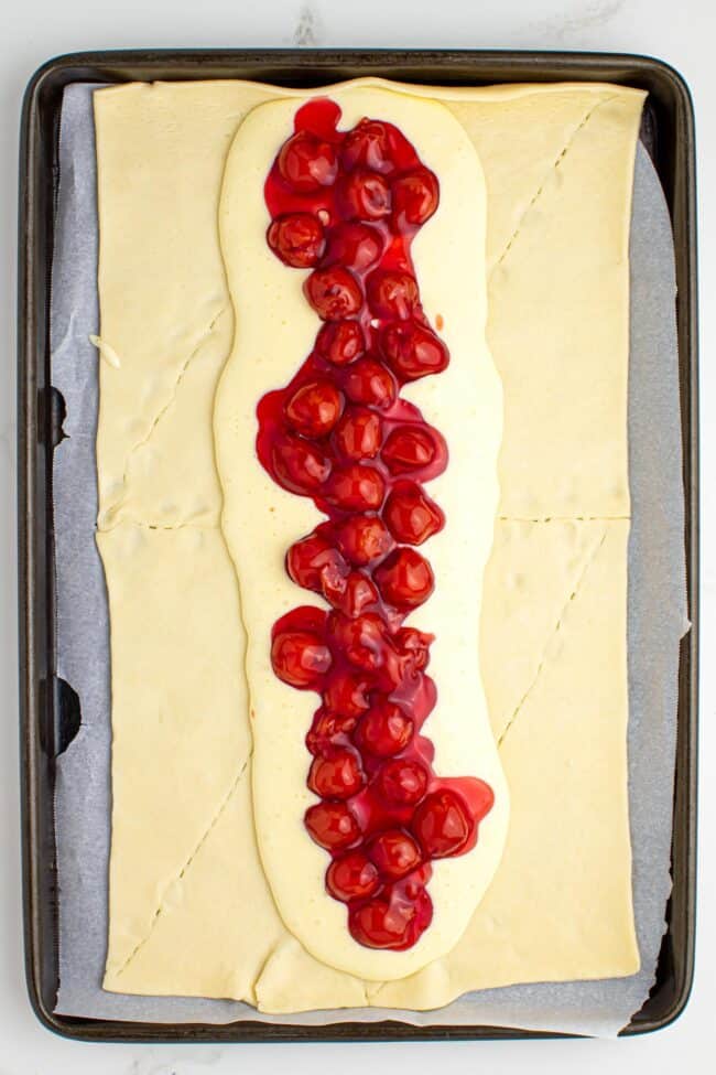 Easy Cherry Danish Braid - Little Sunny Kitchen