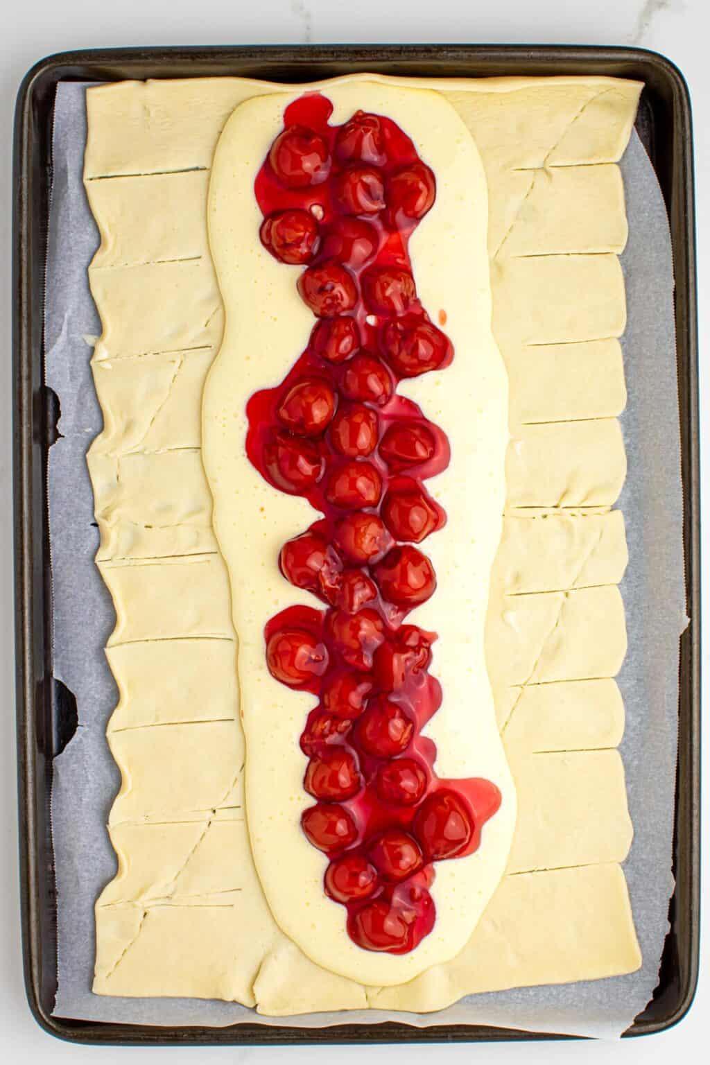 Easy Cherry Danish Braid - Little Sunny Kitchen