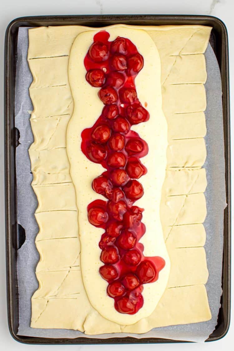 Easy Cherry Danish Braid - Little Sunny Kitchen