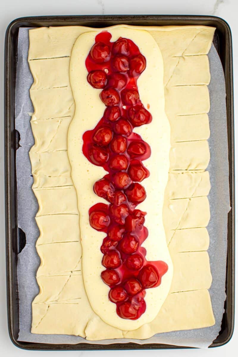 Easy Cherry Danish Braid - Little Sunny Kitchen