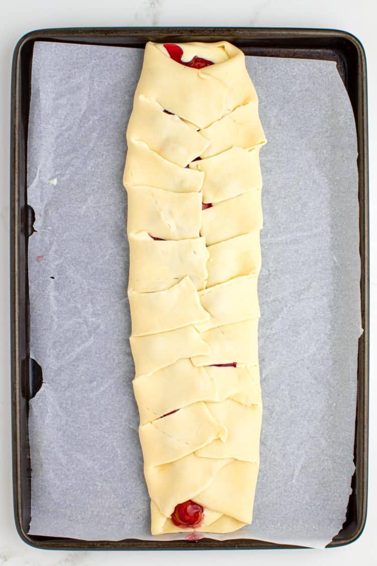 Easy Cherry Danish Braid - Little Sunny Kitchen