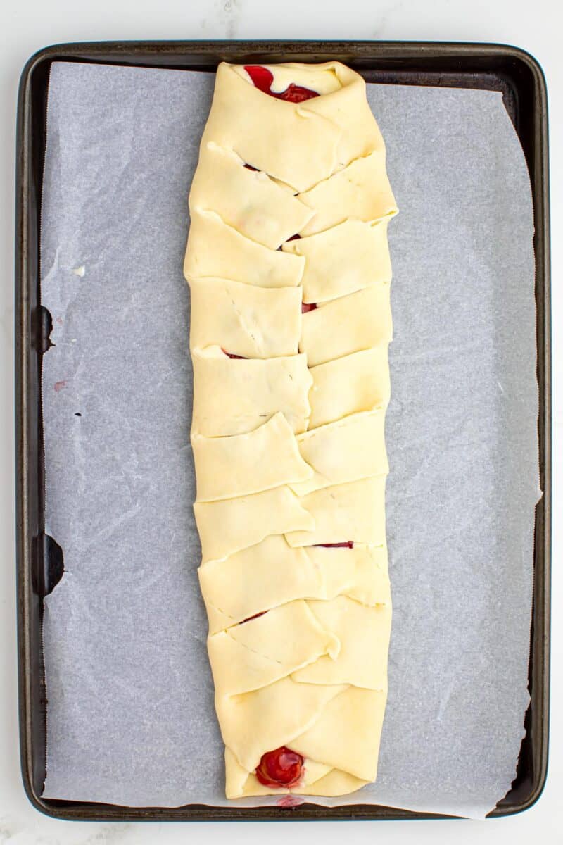 Easy Cherry Danish Braid - Little Sunny Kitchen