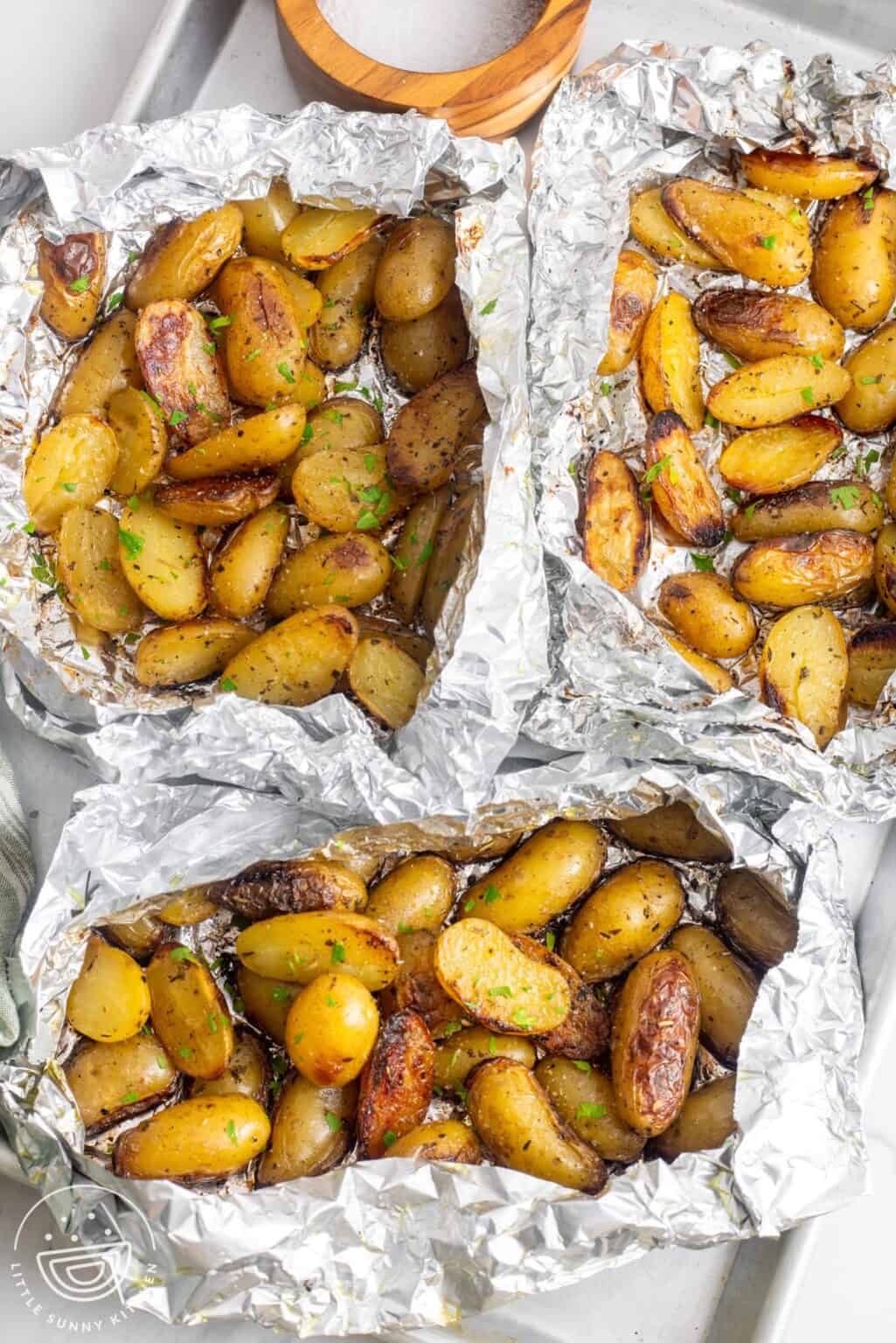 Easy Grilled Potatoes in Foil - Little Sunny Kitchen
