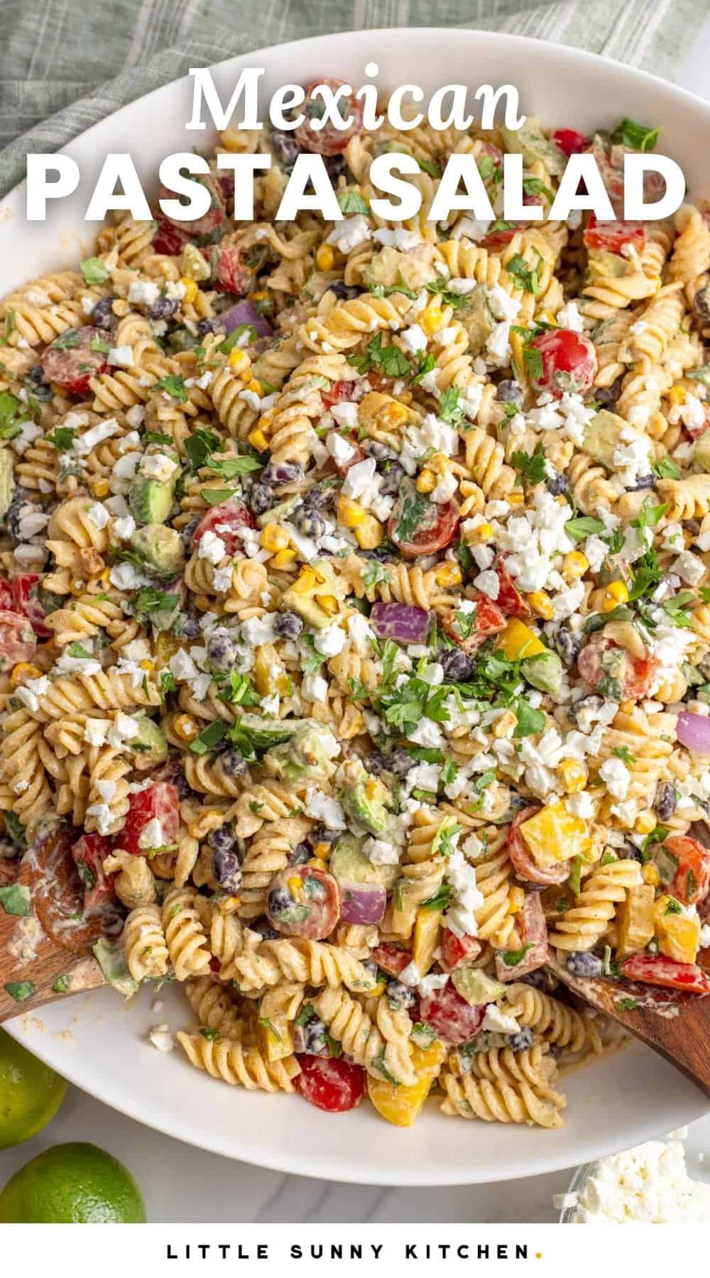 Mexican Pasta Salad with Creamy Dressing - Little Sunny Kitchen