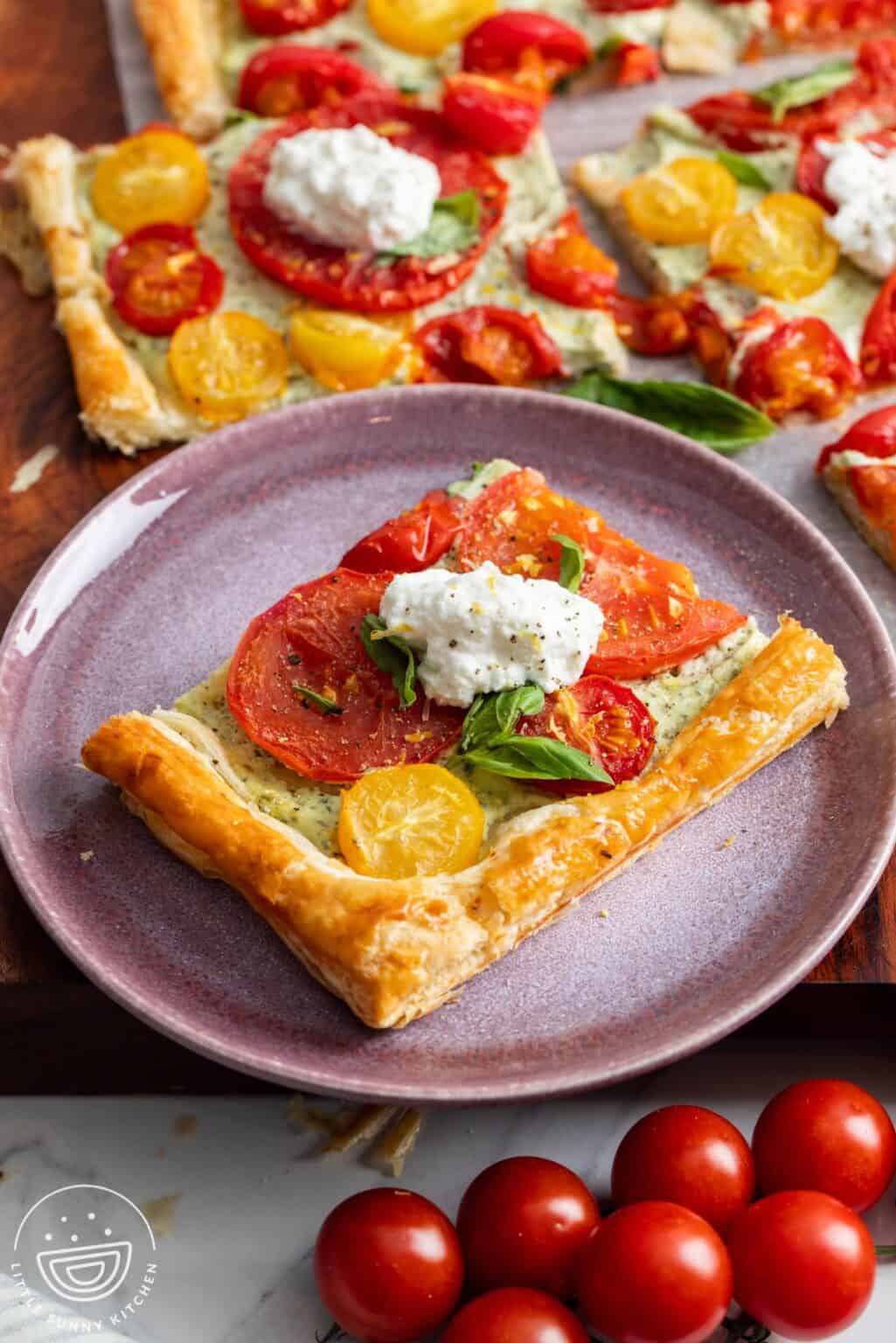 Easy Tomato Tart Recipe - Little Sunny Kitchen
