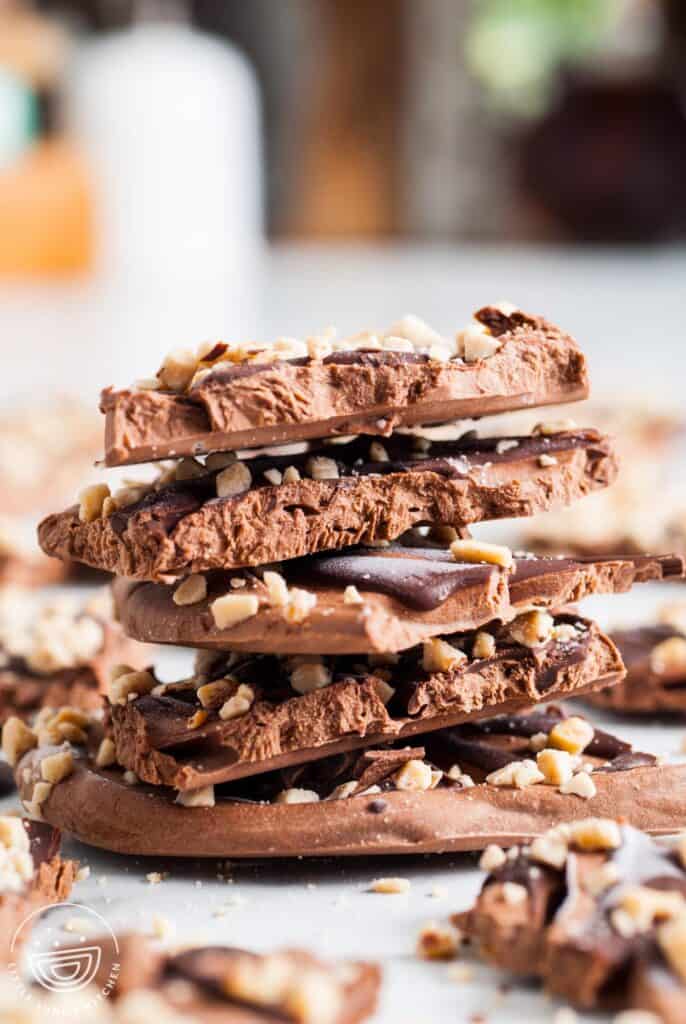 Double Chocolate Frozen Yogurt Bark - Little Sunny Kitchen