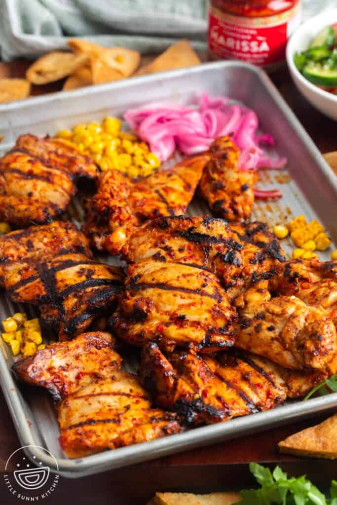 Delicious Grilled Harissa Chicken - Little Sunny Kitchen