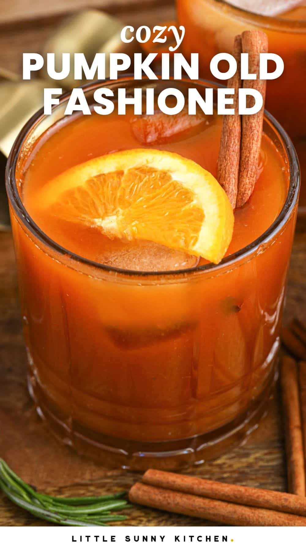 Cozy Pumpkin Old Fashioned - Little Sunny Kitchen