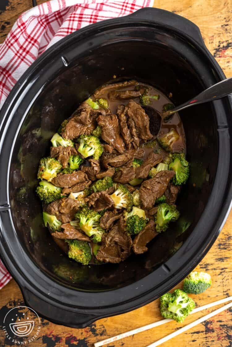 Slow Cooker Beef and Broccoli - Little Sunny Kitchen