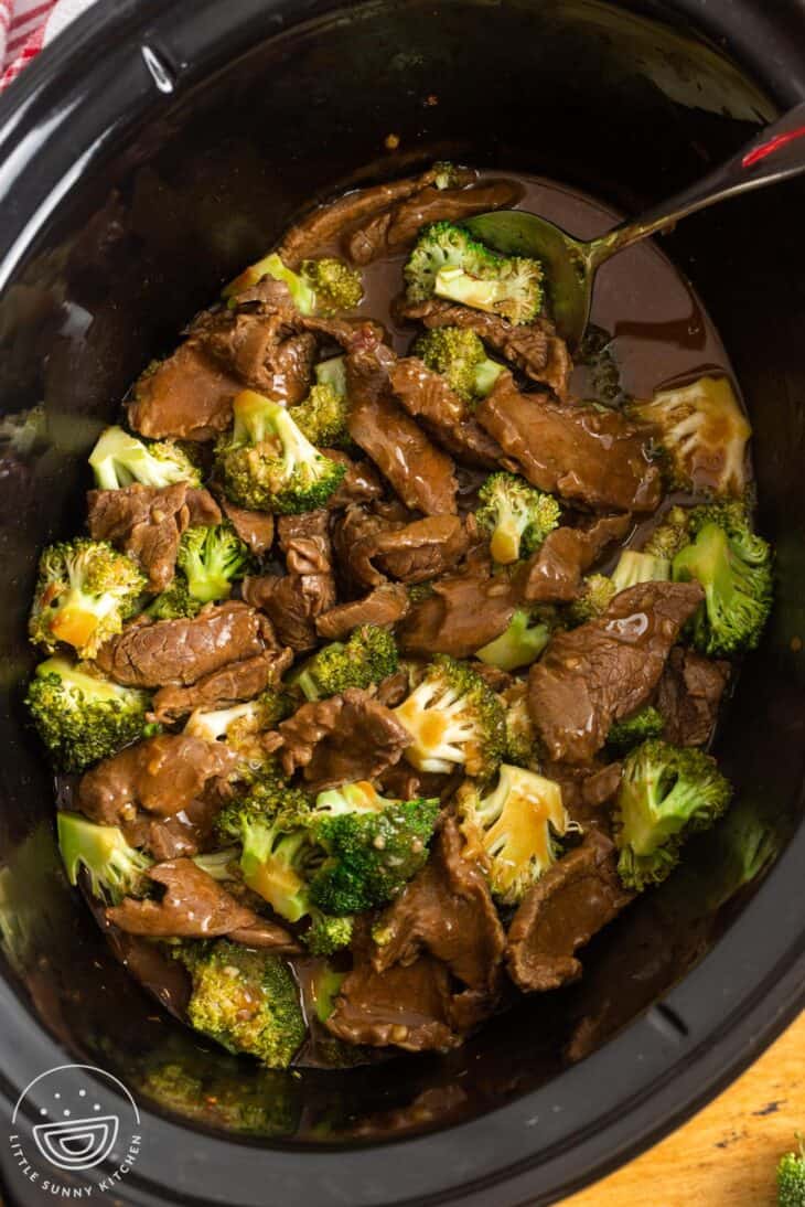 Slow Cooker Beef and Broccoli - Little Sunny Kitchen