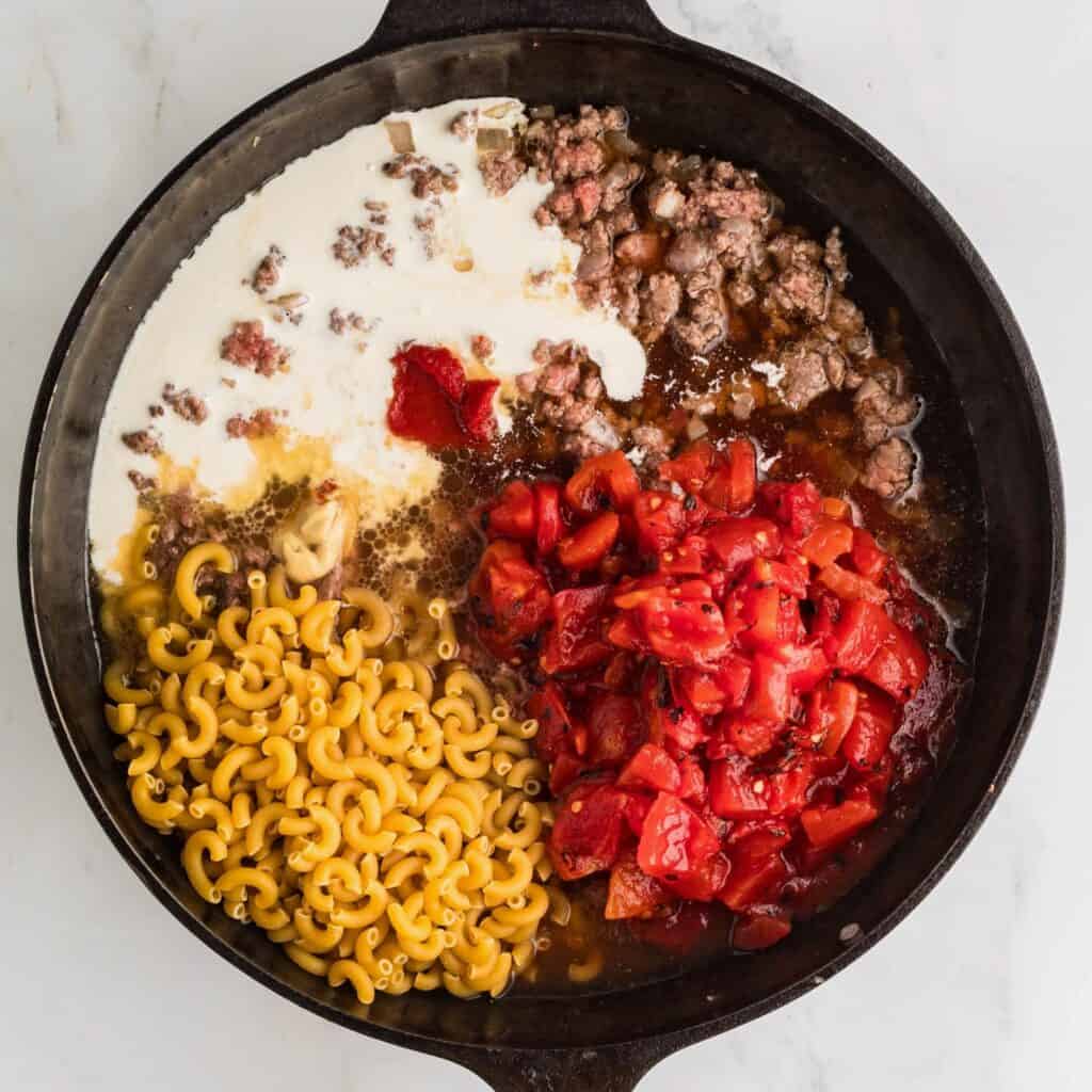 One Pot Cheeseburger Pasta - Little Sunny Kitchen