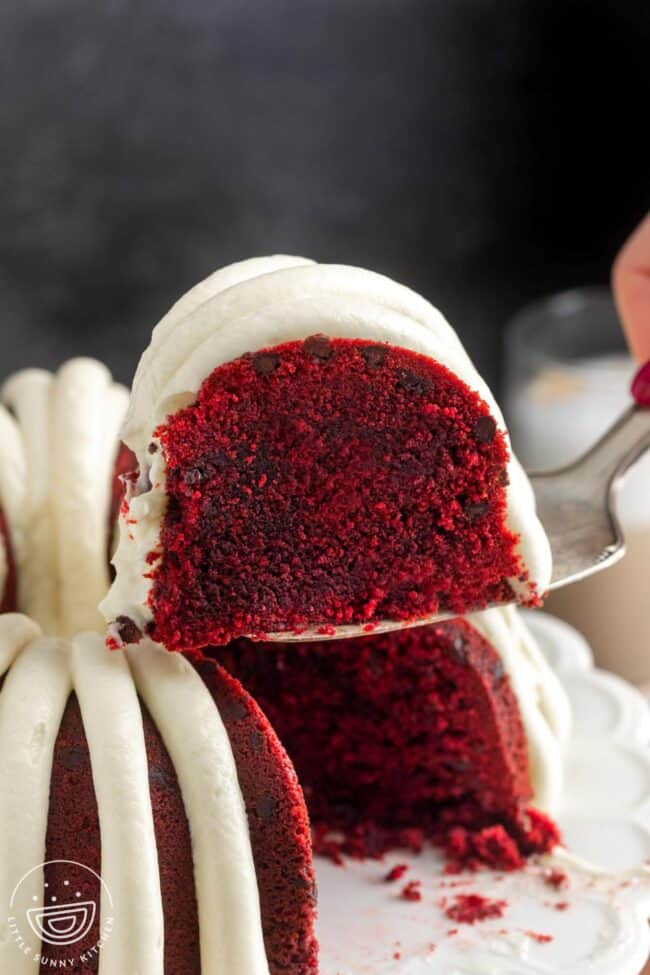 Red Velvet Pound Cake - Little Sunny Kitchen