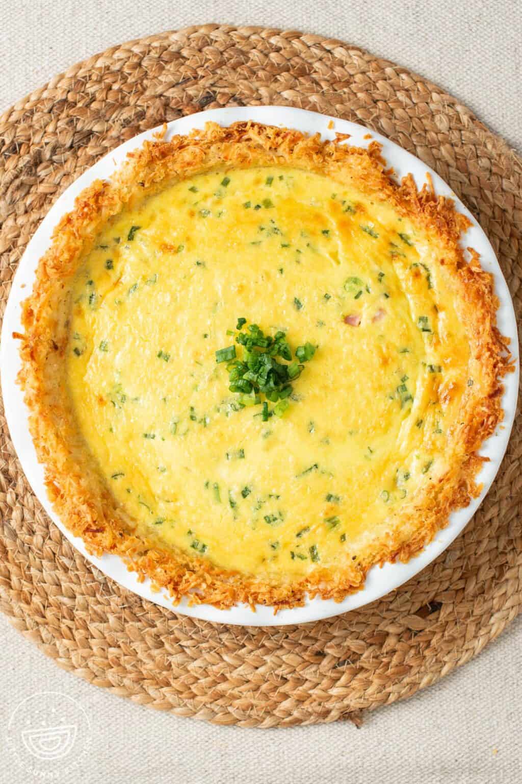 Hash Brown Crust Quiche Recipe - Little Sunny Kitchen