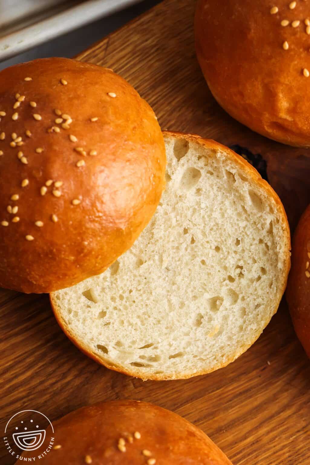 Soft and Fluffy Homemade Hamburger Buns