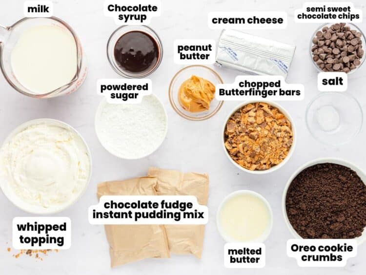 Easy Butterfinger Pie – No Bake Layered Dessert