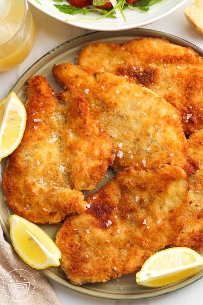 Crispy Chicken Milanese with Arugula Salad