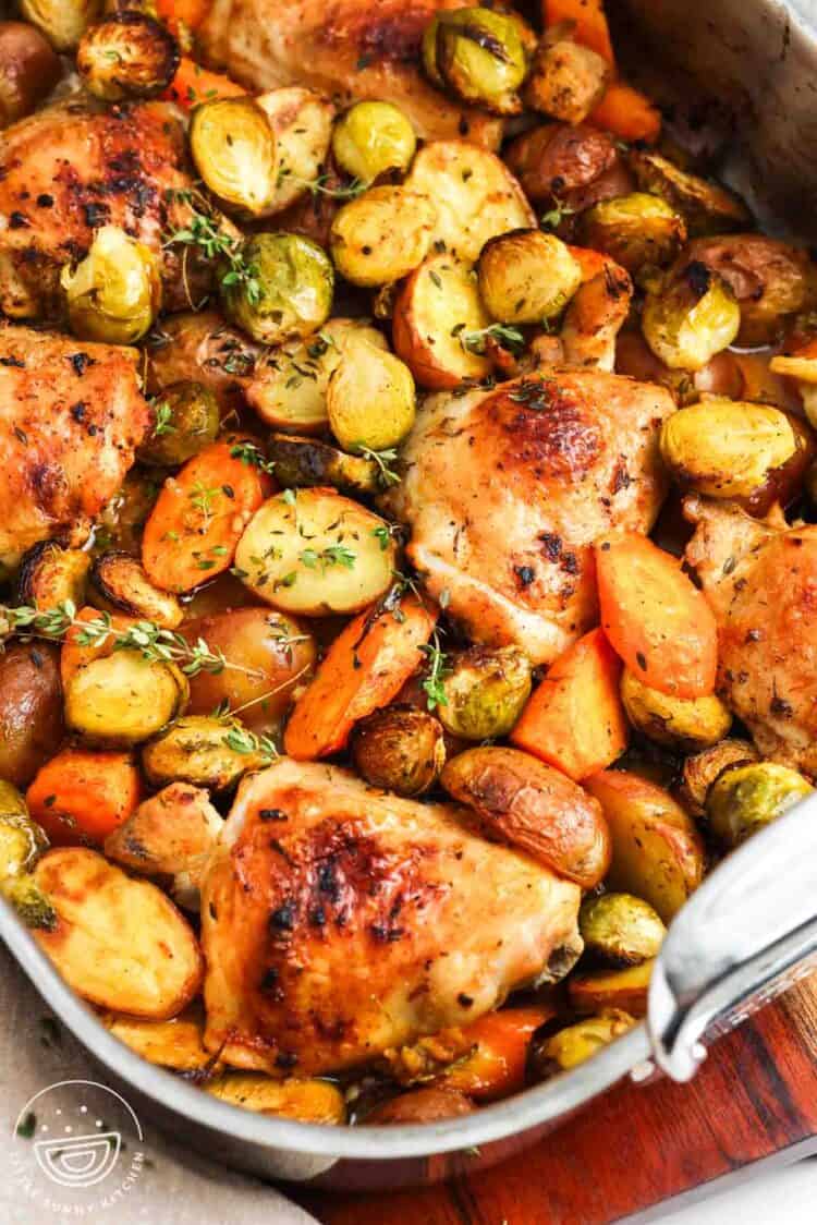Oven Roasted Chicken and Vegetables.