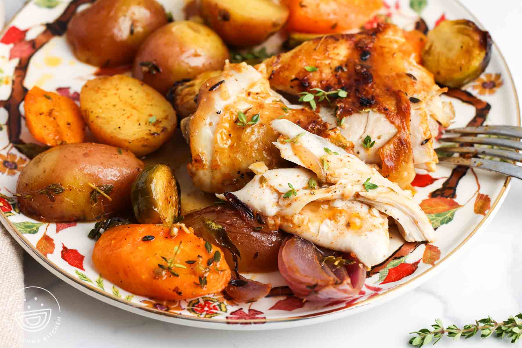 Oven Roasted Chicken and Vegetables.