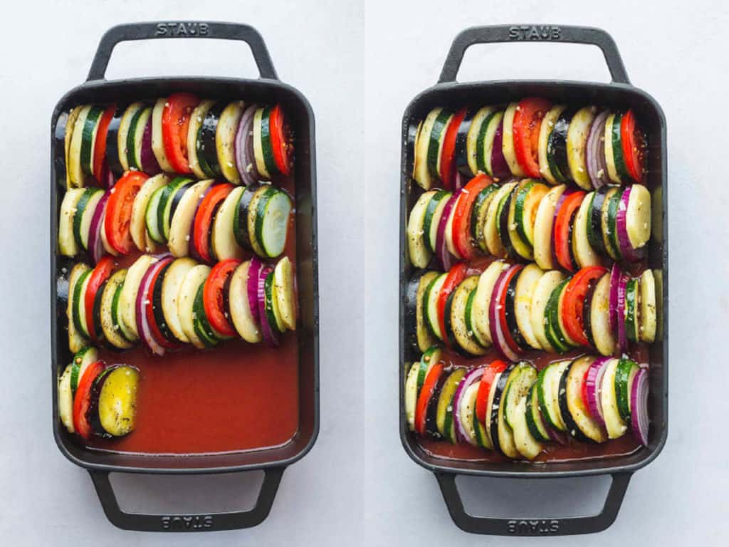 Briam (Traditional Greek Roasted Vegetables) - Little Sunny Kitchen