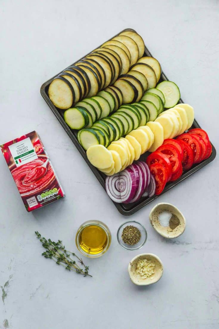 Briam (Traditional Greek Roasted Vegetables) - Little Sunny Kitchen